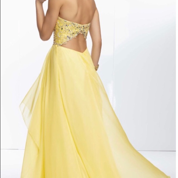 Mori Lee | Dresses | Mori Lee Neon Yellow Prom Dress | Poshmark